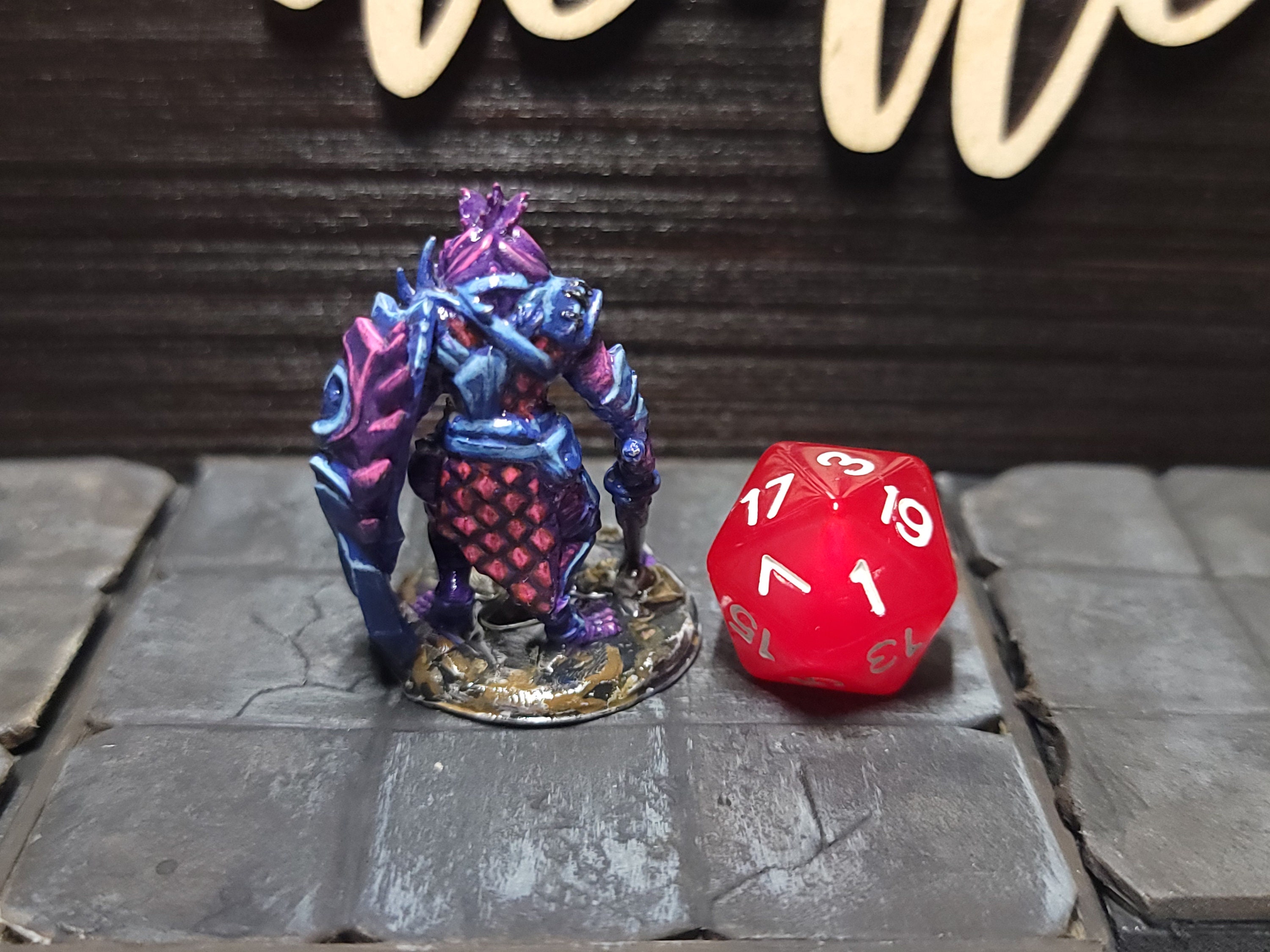 Neon Dragonborn Fighter Neon Retro Colors Dnd Mini - Etsy