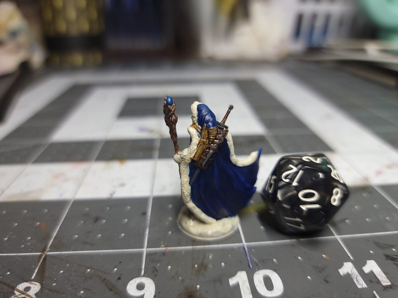 Ice Wizard Dnd Mini Ice Mage Blue and White Mini - Etsy
