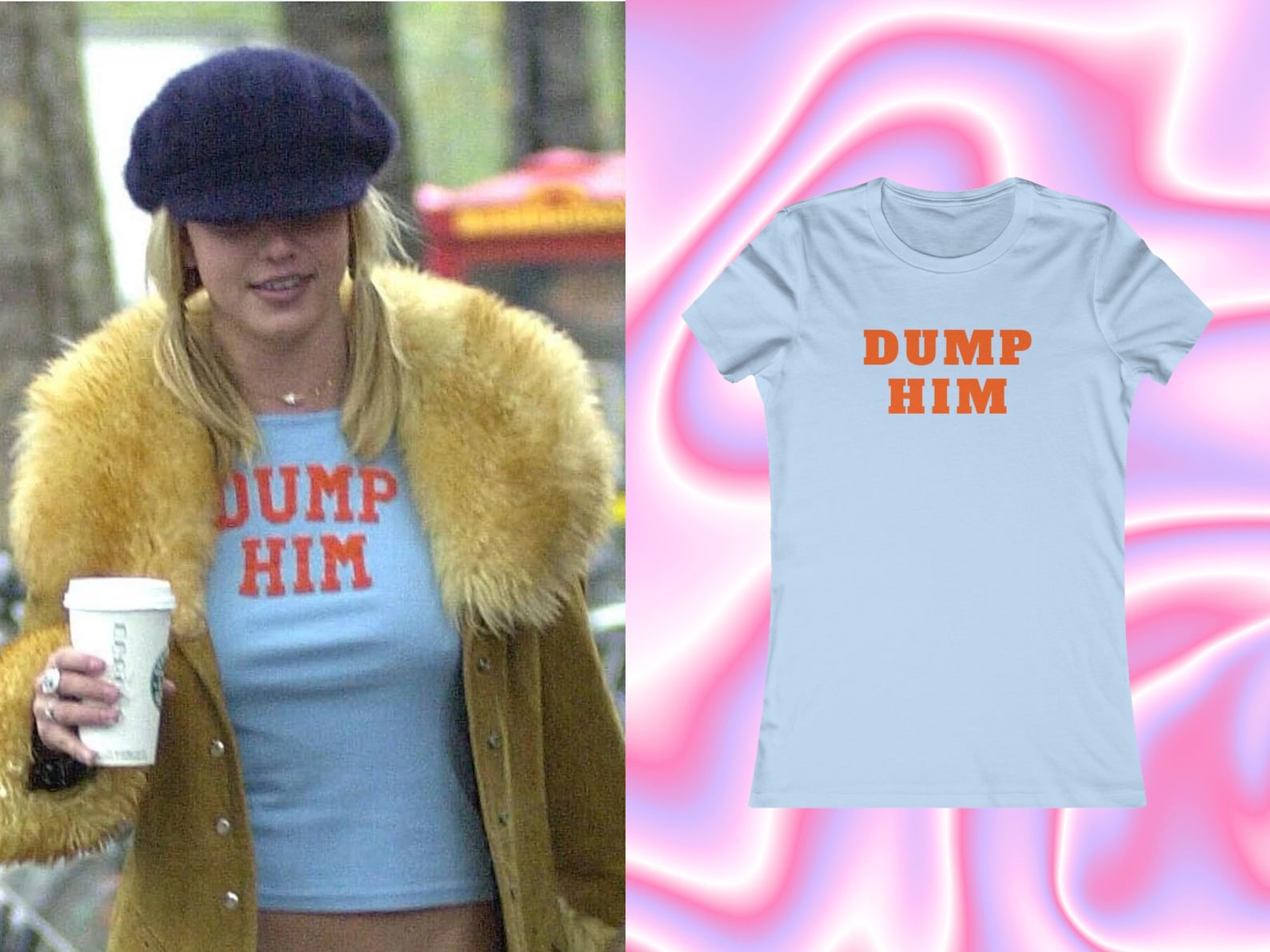 Britney Spears Dump Him Tee, Y2K Slogan Tee, Cute Y2k Shirt, Trendy Y2k Tee, Slay Era Tee, 2000s ...