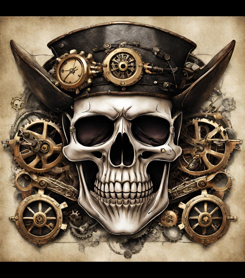 PREMIUM Steampunk Gentleman Skull steamer Collection 4 - Etsy