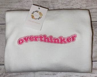 Overthinker Embroidery - Etsy