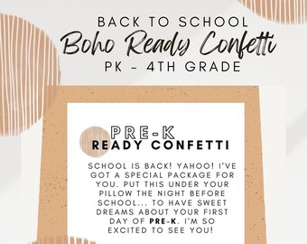 Ready Confetti Kindergarten - Etsy