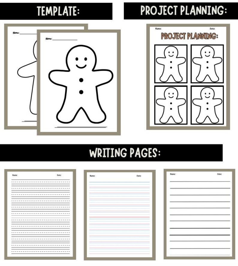 Disguise a Gingerbread Man: A Creative Art and Writing Project - Etsy