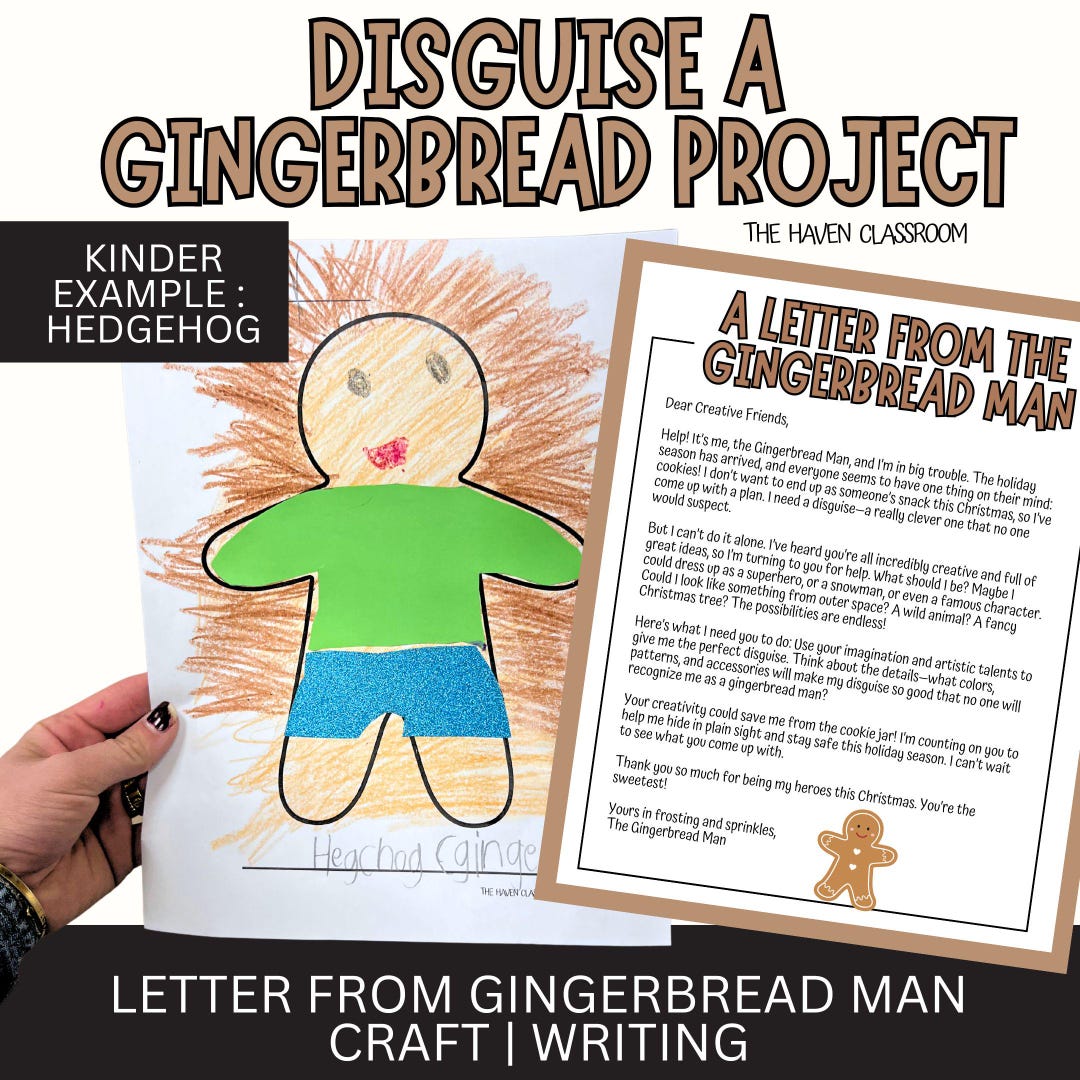 Disguise a Gingerbread Man: A Creative Art and Writing Project - Etsy