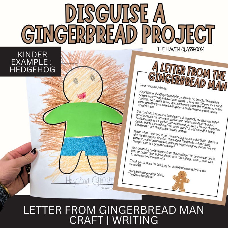 Disguise a Gingerbread Man: A Creative Art and Writing Project - Etsy