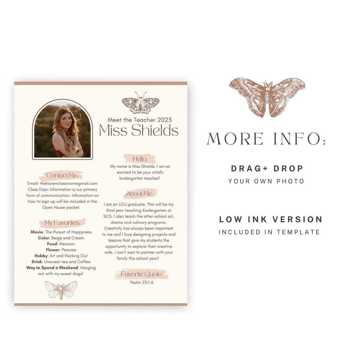 Boho Meet the Teacher Classroom Template, Teacher Introduction, Boho ...