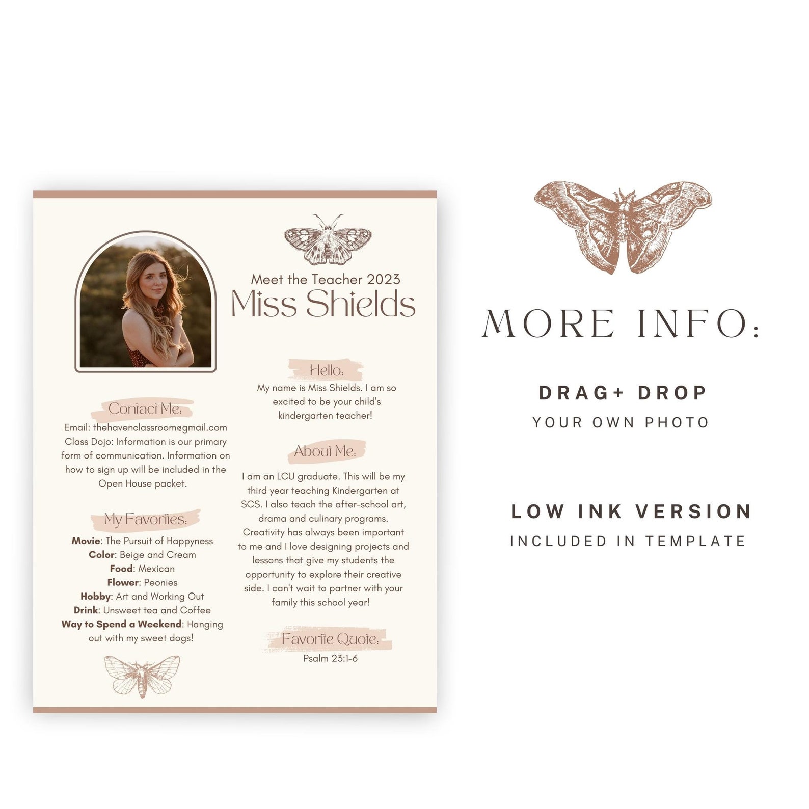 Boho Meet the Teacher Classroom Template, Teacher Introduction, Boho ...