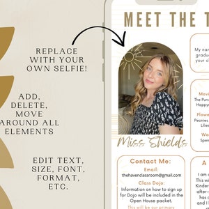 Boho Meet the Teacher Editable Template Letter Flyer, Back to School ...