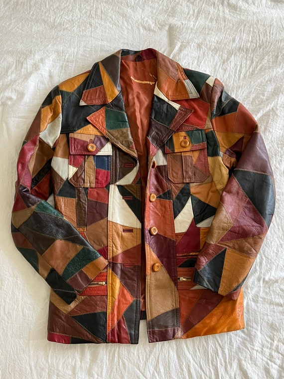 1970s Leather Patchwork Jacket - Gem