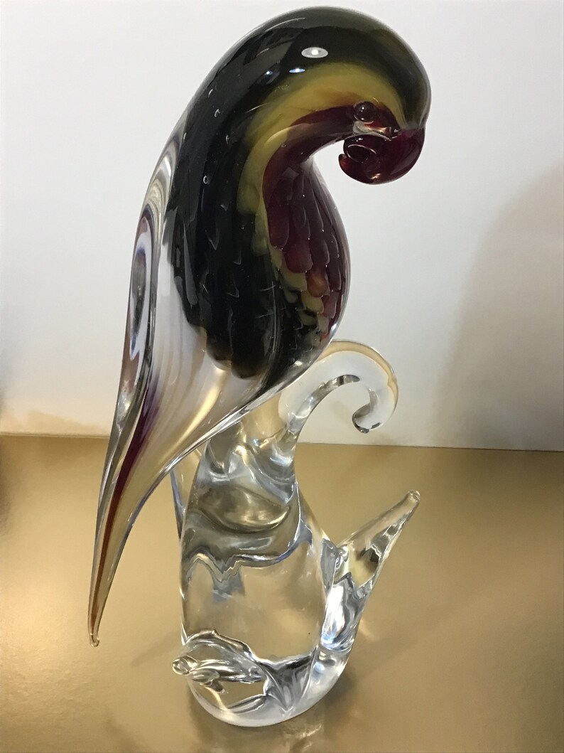 Murano Glass Parrot. Beautiful Color and Detail. - Etsy