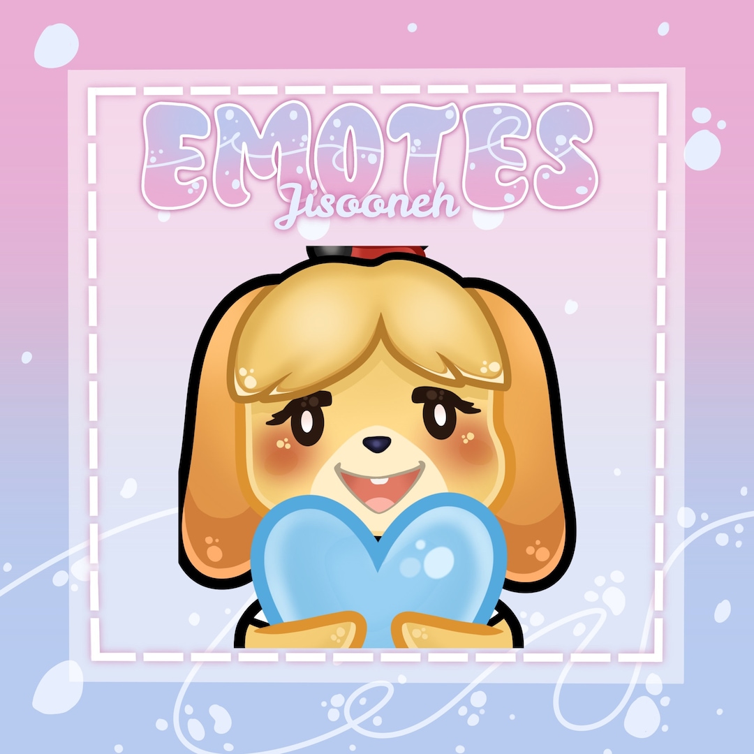 Isabelle Animal Crossing Heart Emote // Twitch Kick Discord - Etsy