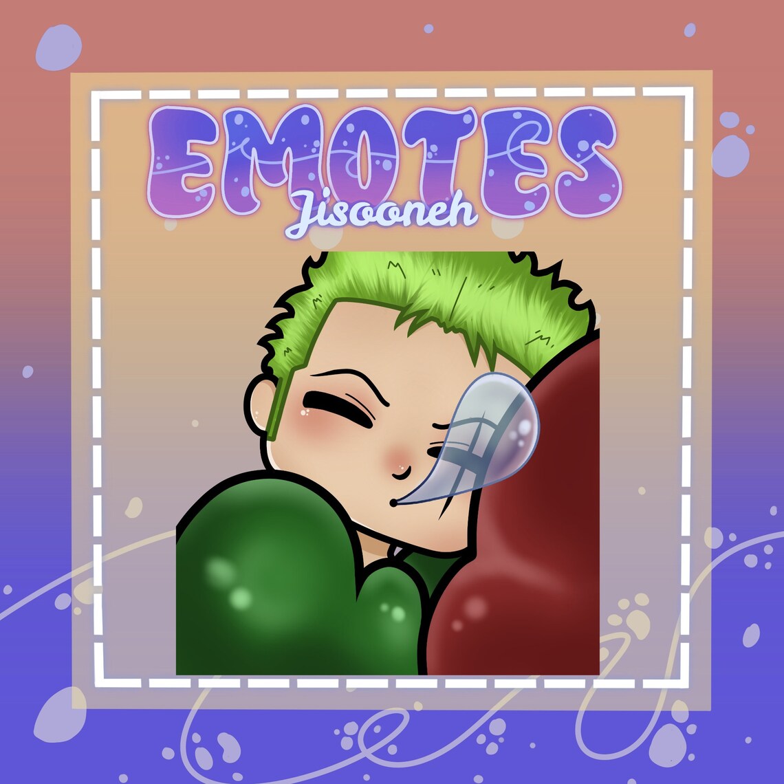 One Piece Zoro Sleeping Emote Twitch, Discord, Kick Zoro Sleeping Emote ...