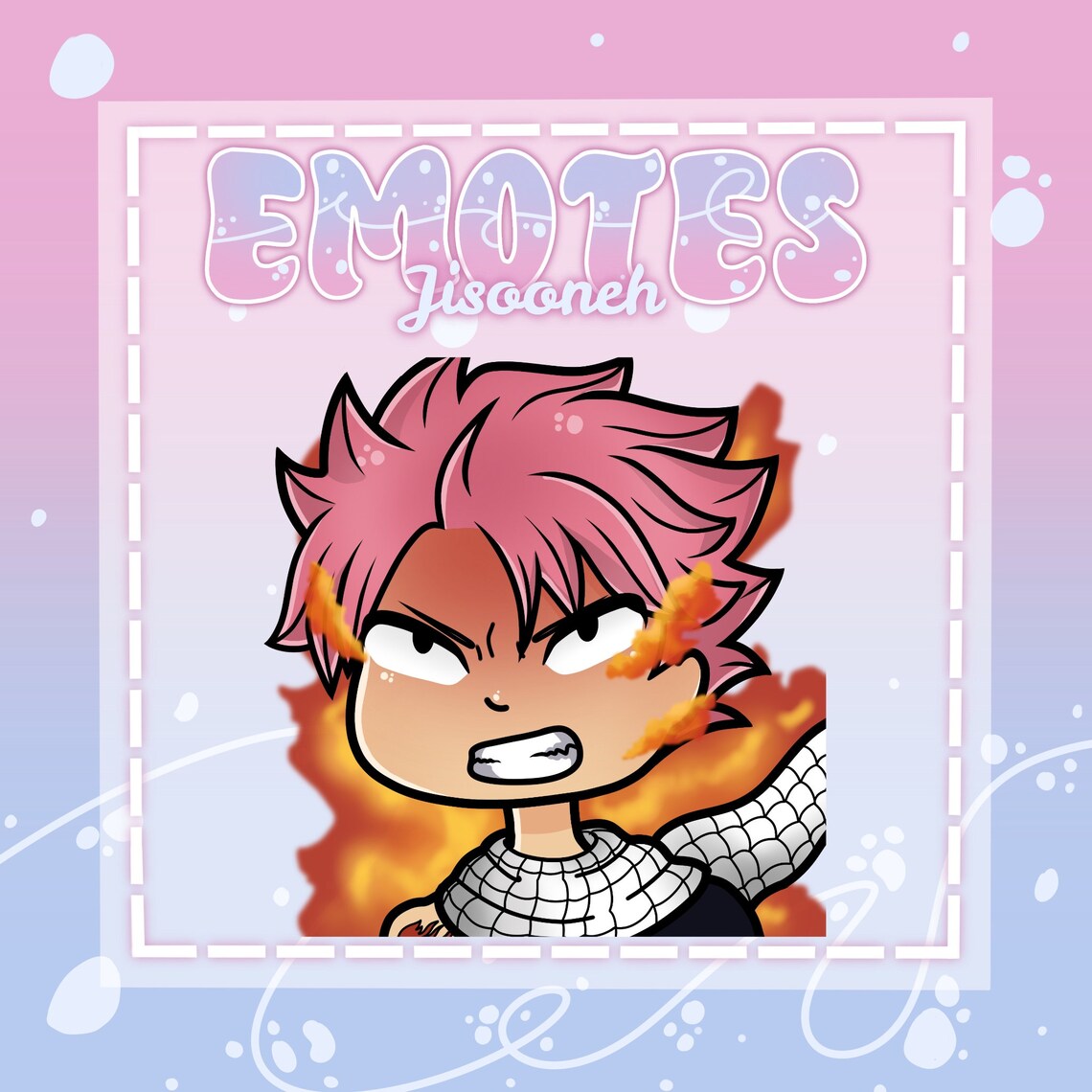 Natsu Dragneel Fairy Tail Mad Emote // Twitch, Discord, Kick Natsu ...