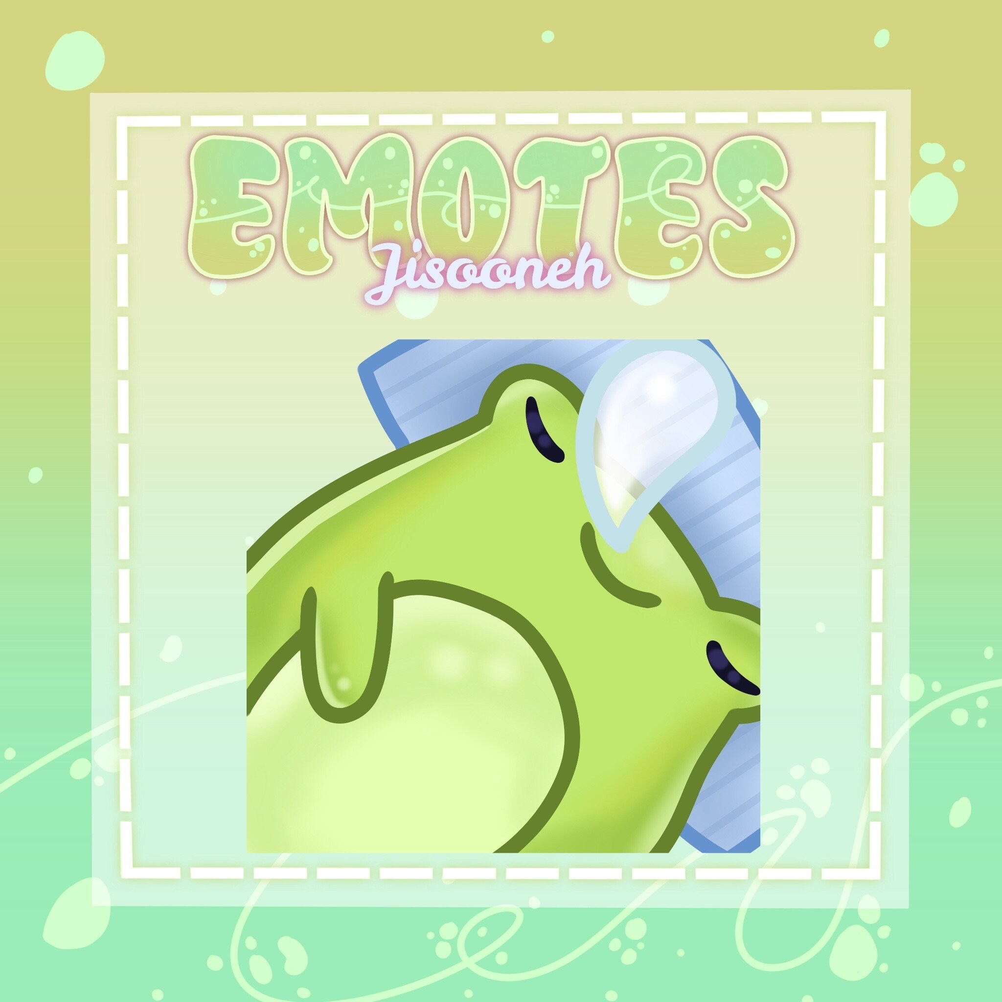 Sleeping Frog Emote Cute Sleeping Frog Emote Kick Sleeping - Etsy