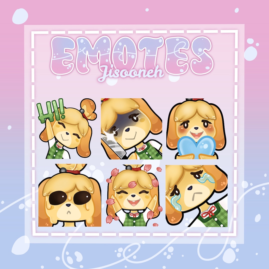 Isabelle Animal Crossing Emotes Animal Crossing Cute Emotes - Etsy