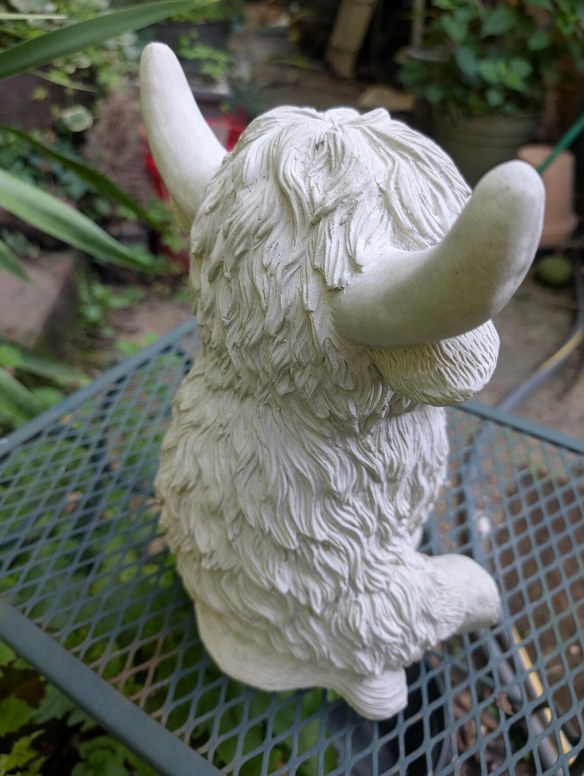 Highland Cow Garden Statue: Handmade Concrete Indoor/outdoor Decor - Etsy