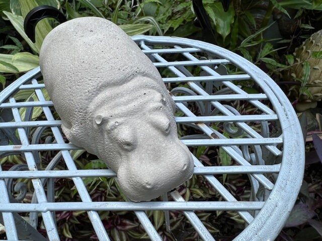 Handmade Concrete Hippo Statue - Modern Home & Garden Decor - Etsy