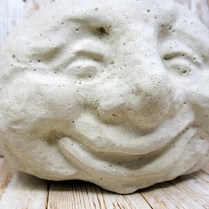 Happy Rock Face Concrete Decor, Home Decor, Garden Decor, Wedding Gift ...