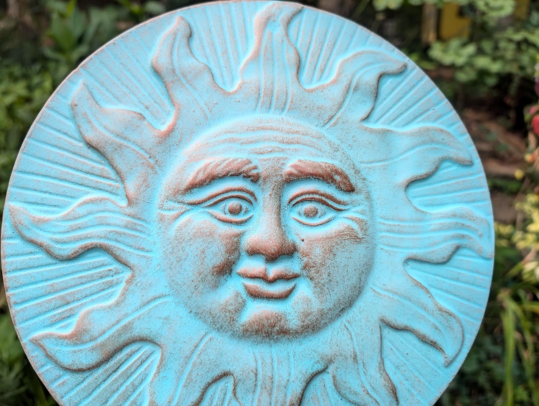 Hand Poured Concrete Sun Plaque: Home & Garden Decor - Etsy
