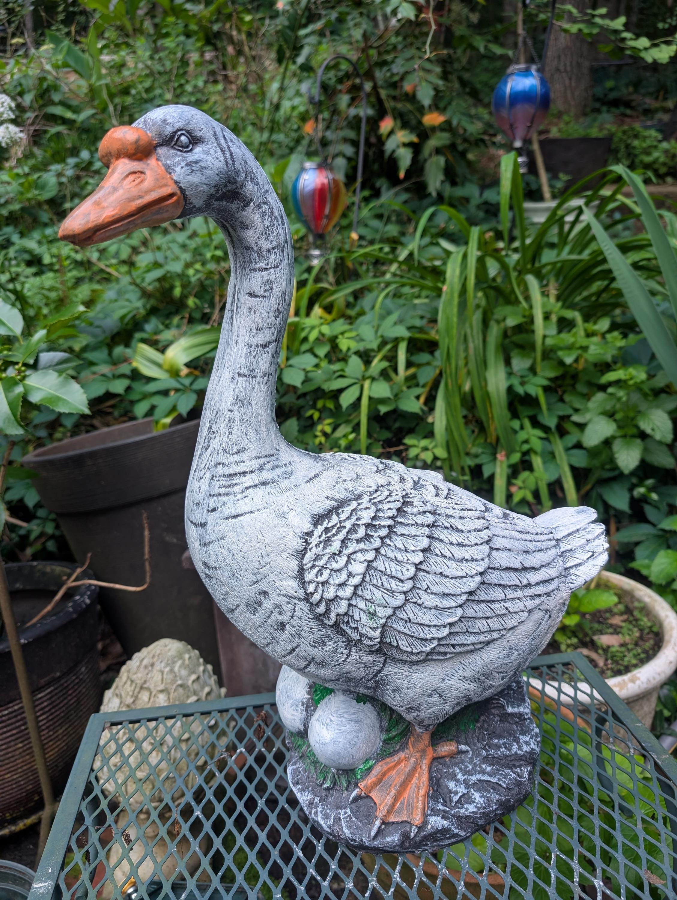 Concrete Porch Goose Statue: 19" Garden Decor, Animal Lover Gift - Etsy