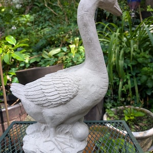 Concrete Goose Garden Statue: 19" American Dress up Goose - Etsy
