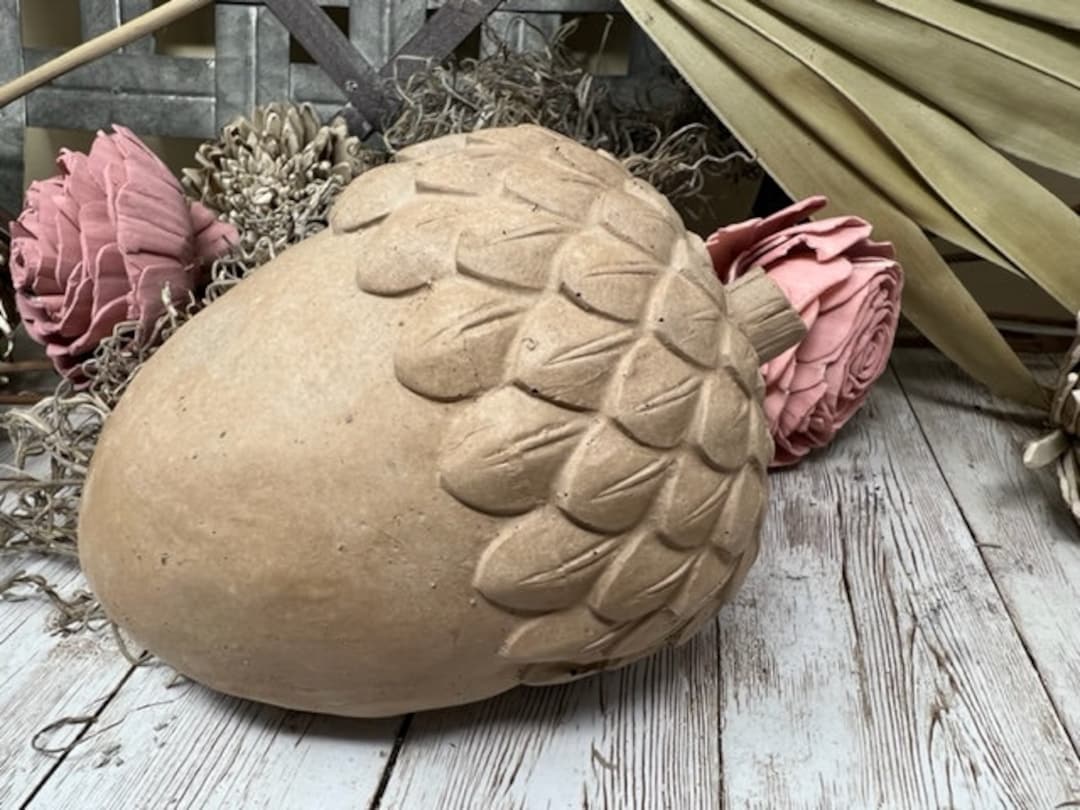 Hand Poured Concrete Acorn: Rustic Home Decor Accent - Etsy