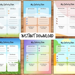 Kids Safety Plan Template, Youth Crisis Intervention (digital Download ...