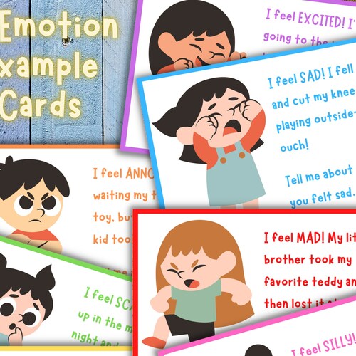 Emotion Coping Cards for Toddlers and Young Kids Parenting - Etsy