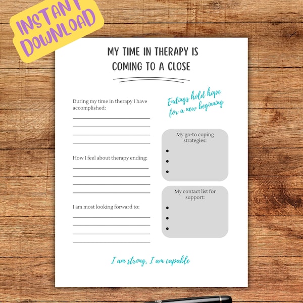 Termination Worksheet Therapy - Etsy