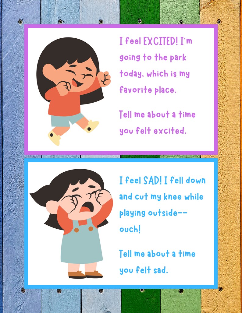 Emotion Learning Cards for Toddlers and Young Kids, Parent Tools ...