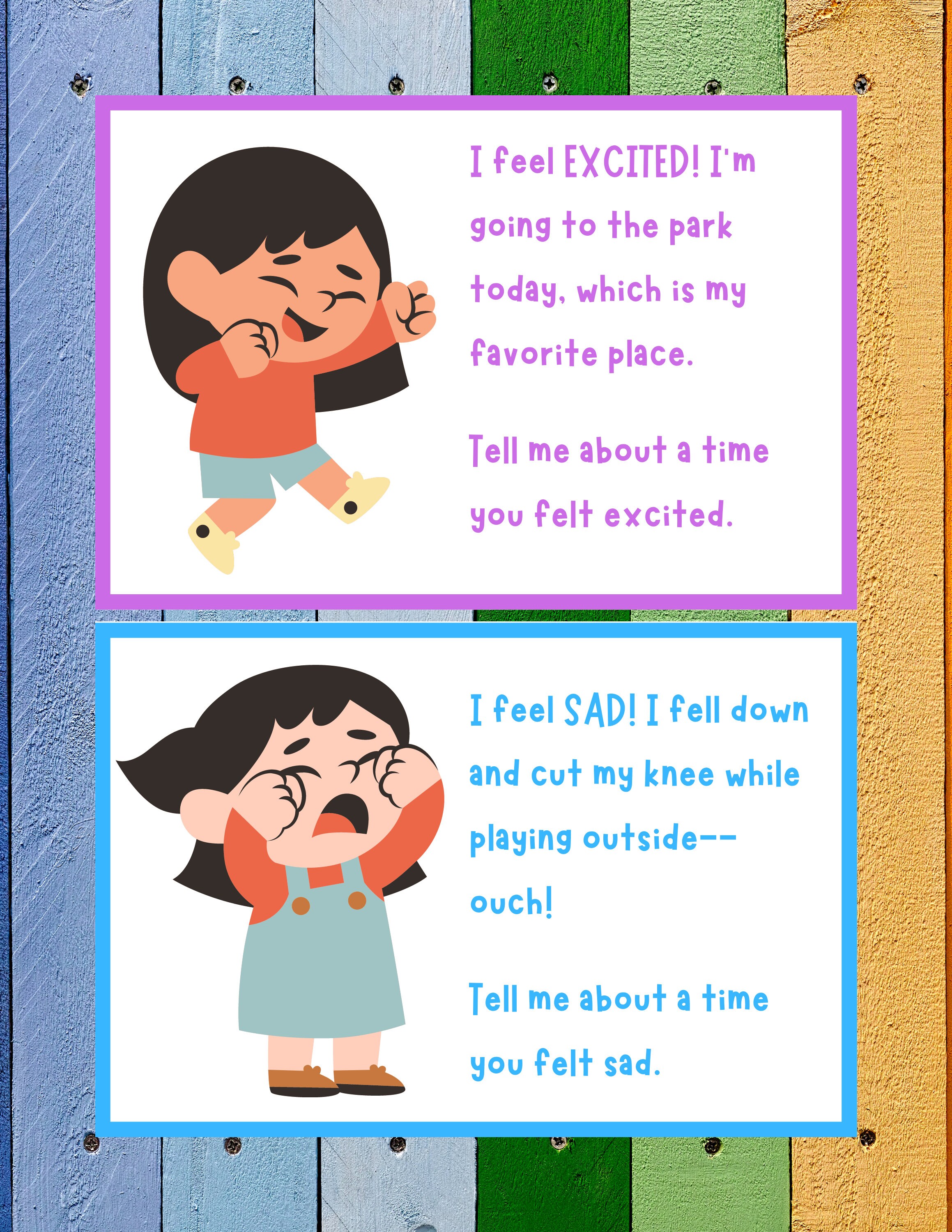 Emotion Learning Cards for Toddlers and Young Kids, Parent Tools ...