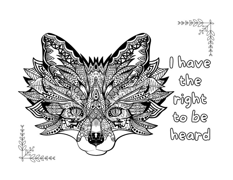 Animal Mandala Affirmations Coloring Pages, Trauma Informed (PDF) - Etsy