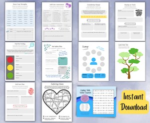 Values Coloring Worksheet, Therapy Tool, Self-help Resource, Printable ...