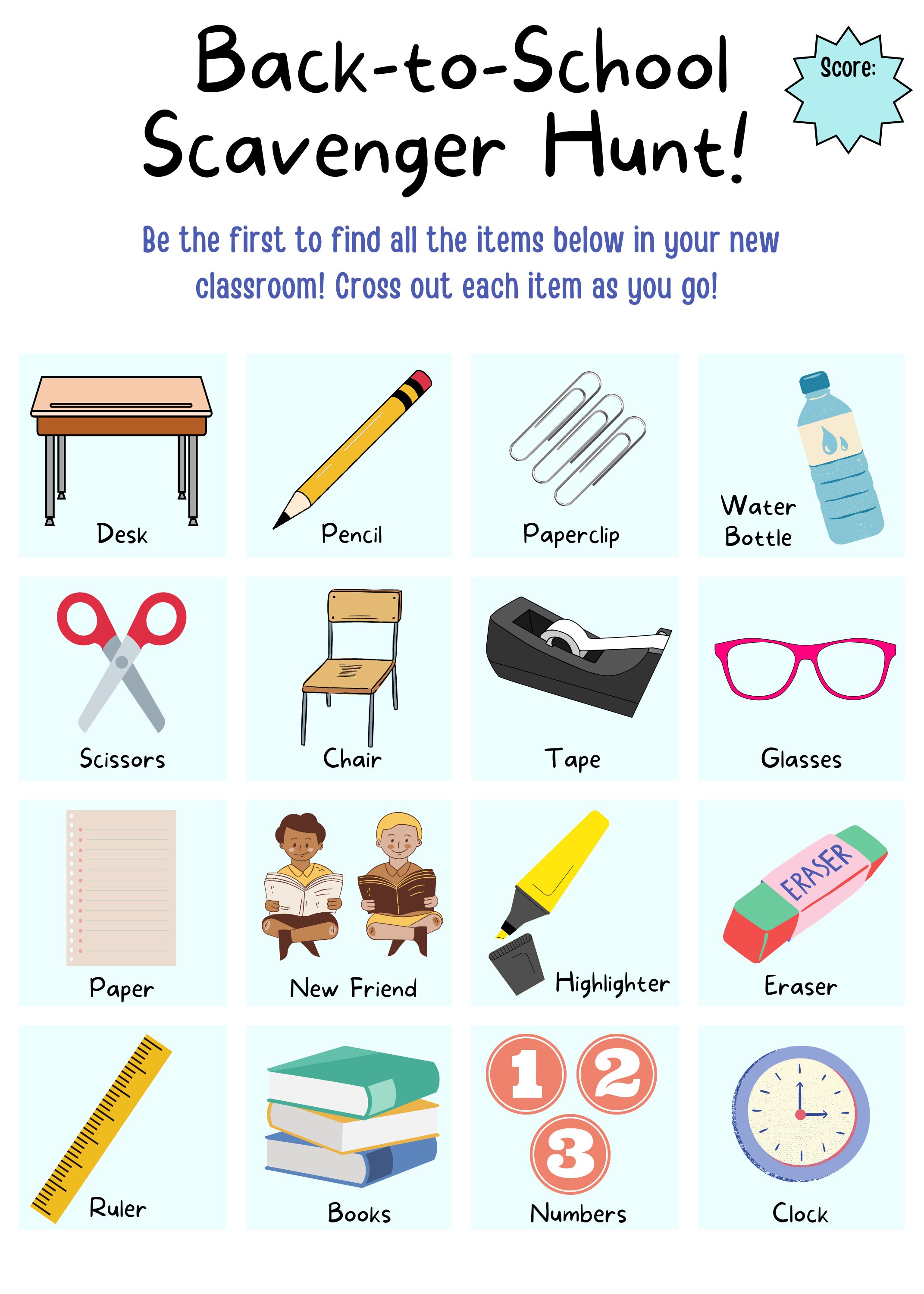 Back to School Scavenger Hunt, Teachers, Teaching, New School, Students ...