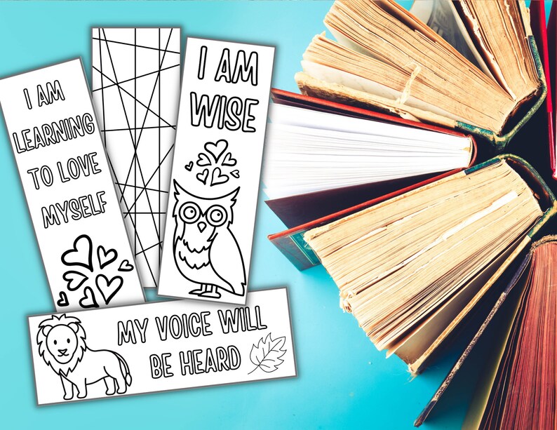 Colouring Bookmark Affirmations, Child and Adult Coloring Printable ...