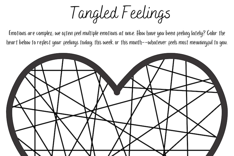 Feelings Coloring Worksheet, Therapy Tool, Self-help Resource ...