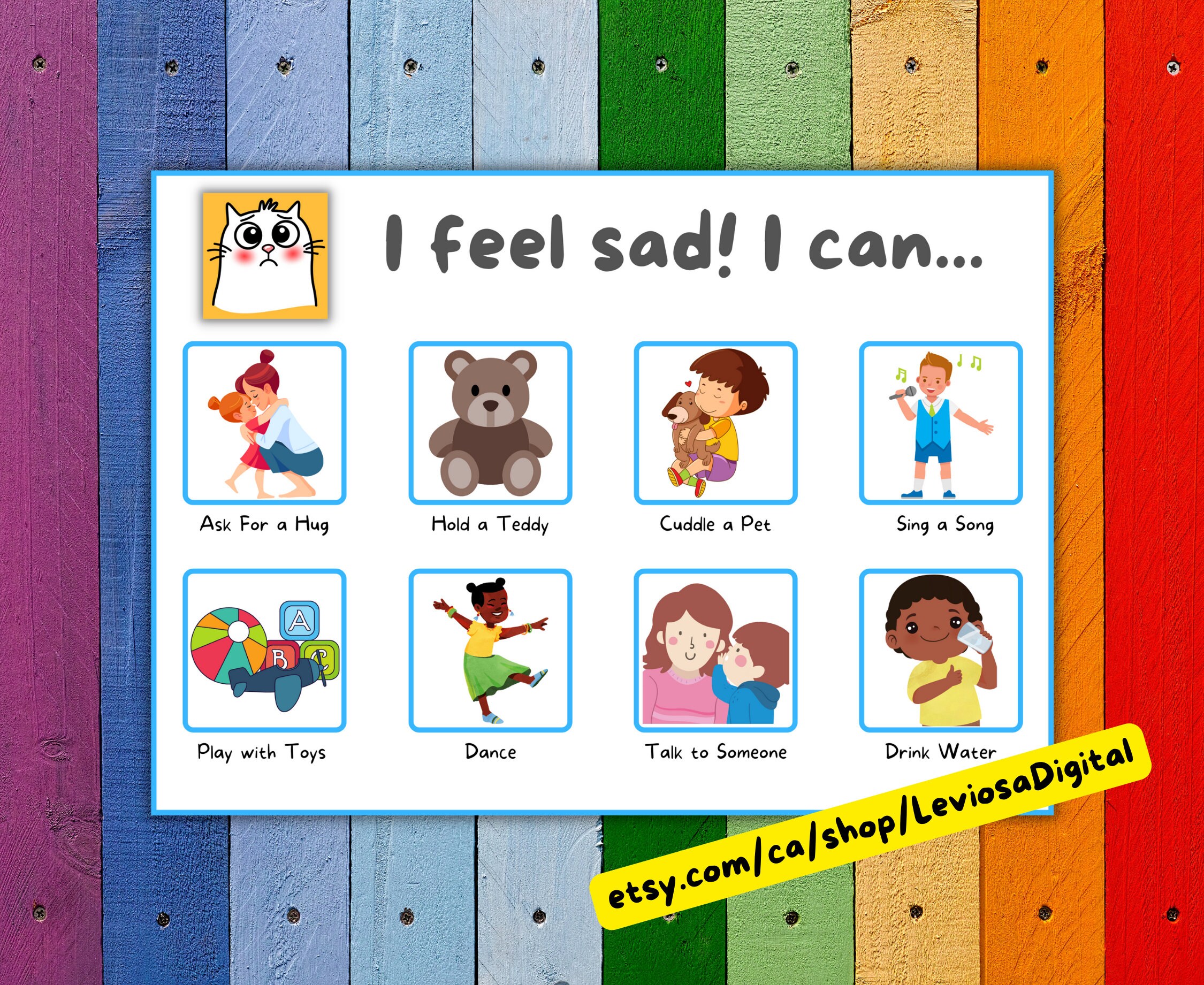 Emotion Coping Cards for Toddlers and Young Kids, Parenting Tools ...