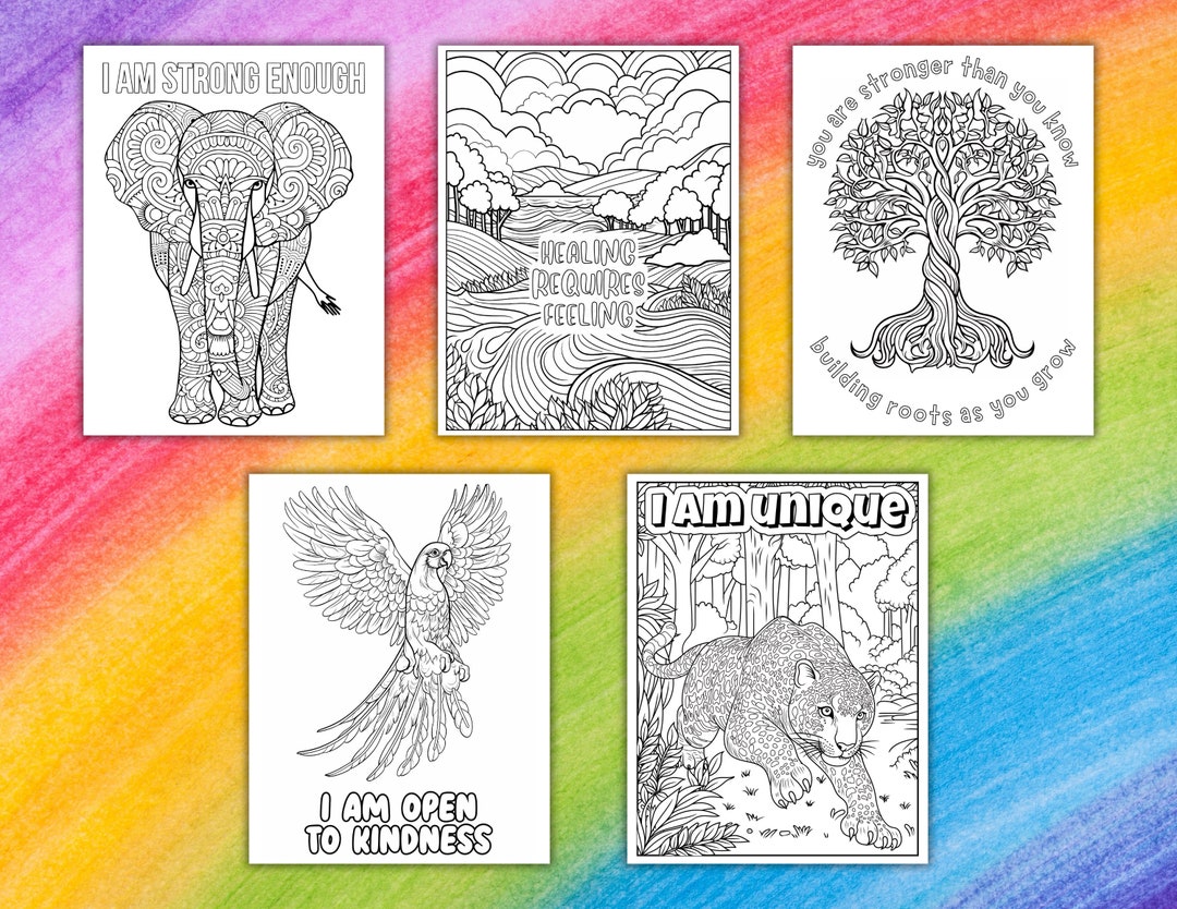 Teen Therapy Coloring Pages, Therapy Tool, School Counselor ...