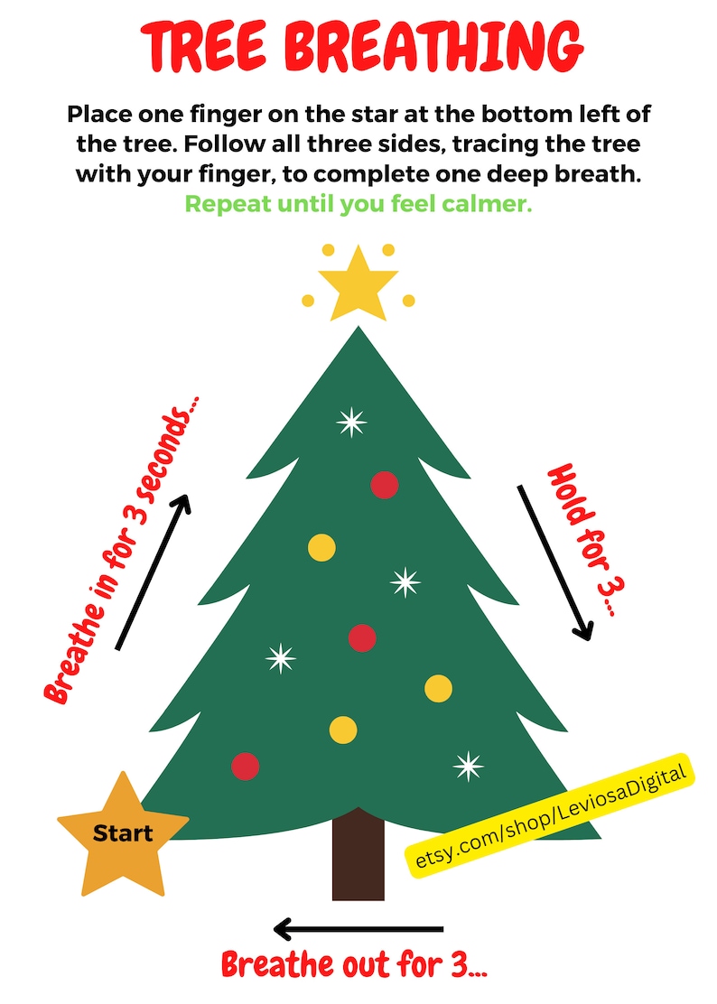 Christmas Tree Breathing Exercise, Mindfulness for Kids, Parenting ...