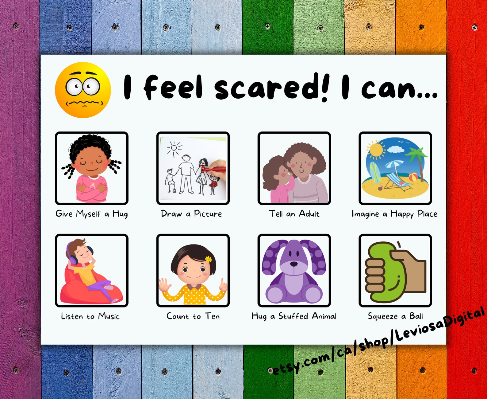 Emotion Coping Cards for Toddlers, Feelings Visual Tool (digital ...