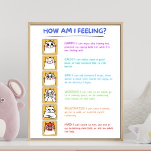 Emotion Coping Cards and Poster for Young Kids, Emotional Learning ...