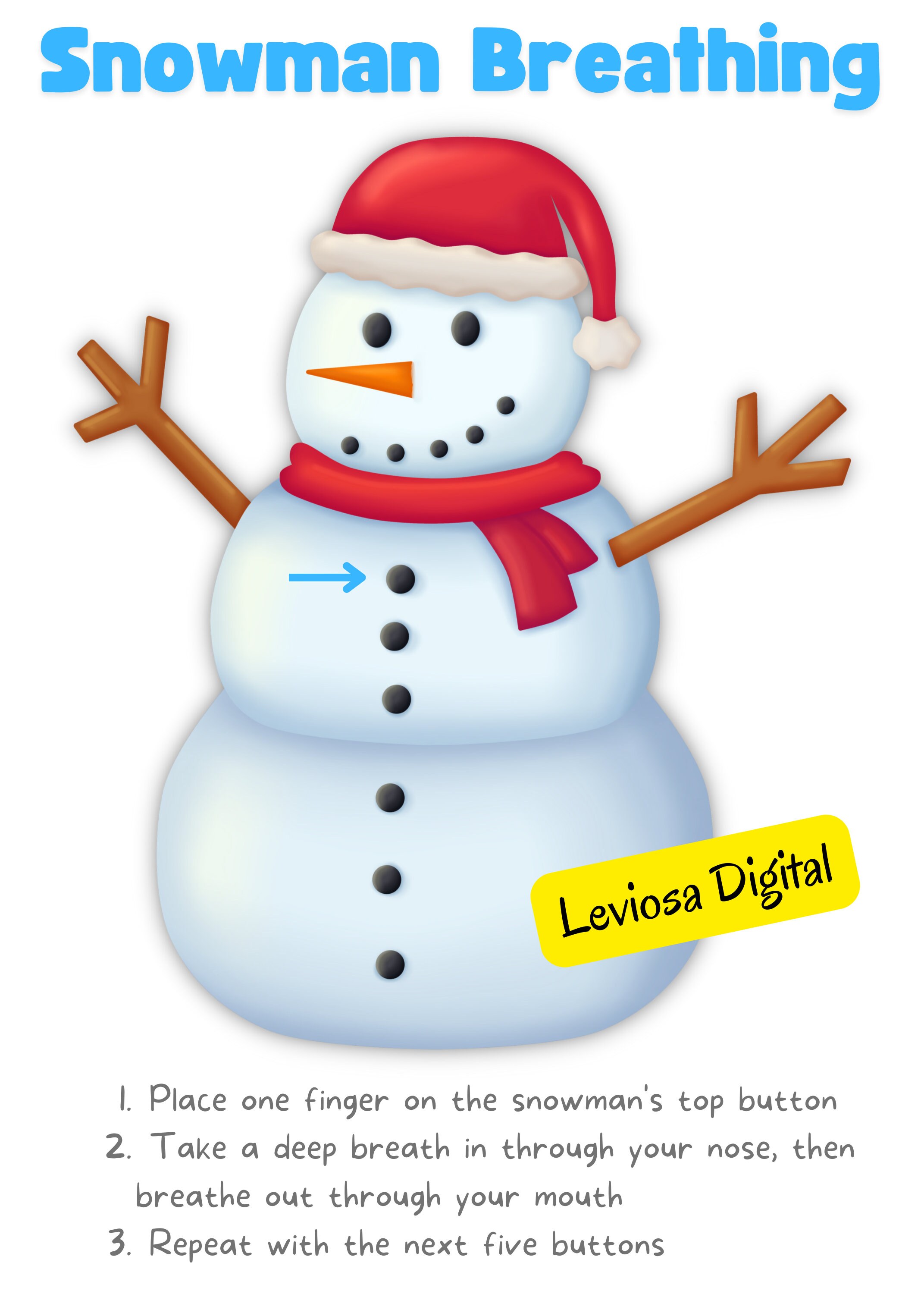 Breathing Exercise Mindfulness Cards for Kids, Child Emotions, Calming ...