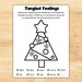 Kids Feelings Christmas Tree Coloring Worksheet (digital Download) - Etsy