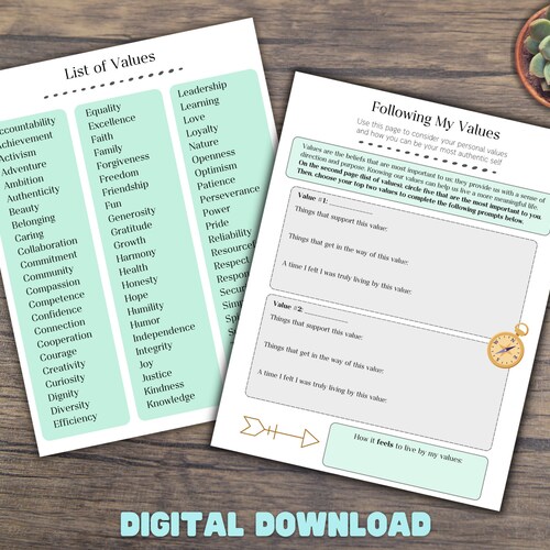 Values Coloring Worksheet Therapy Tool Self-help Resource - Etsy Canada