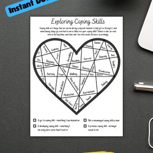 Coping Skills Mandala Coloring Worksheets, Therapy Tool (PDF Printable ...
