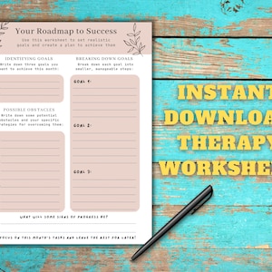 Goals Therapy Worksheet, Therapy Tool, Goals Therapy, School ...