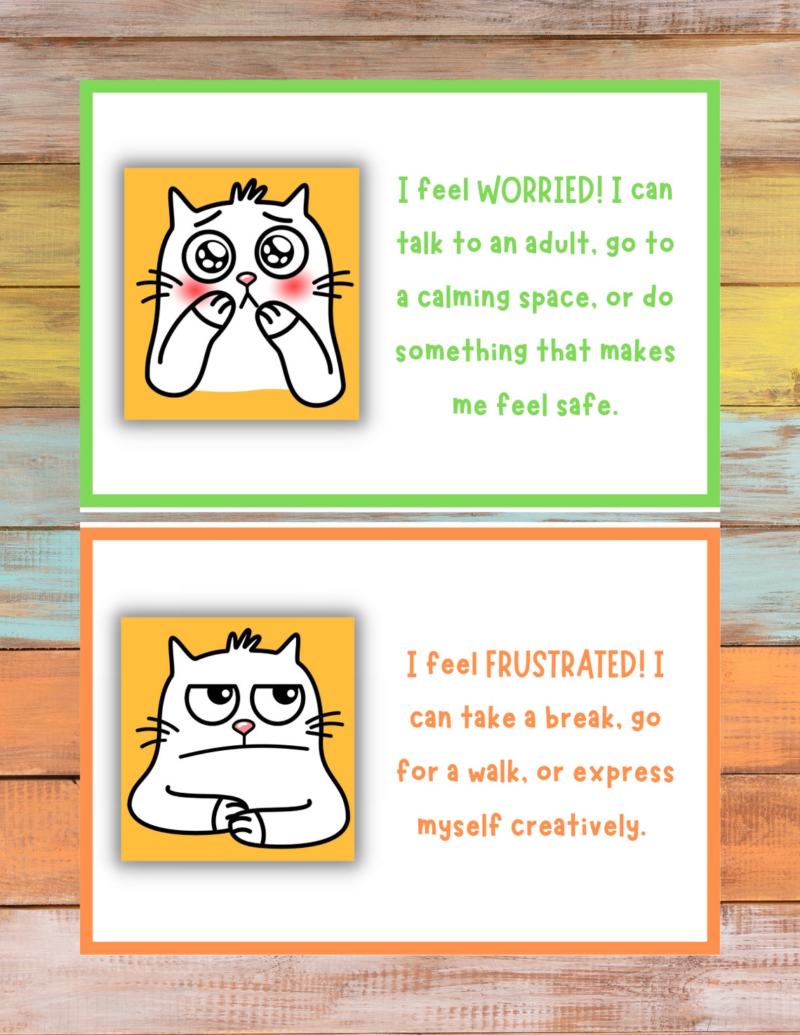 Emotion Coping Cards and Poster for Young Kids, Emotional Learning ...