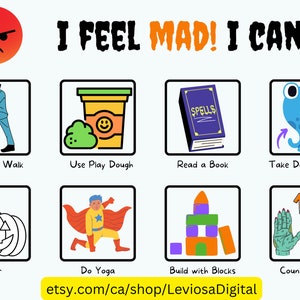 Halloween Emotion Coping Cards for Toddlers, Feelings Chart (PDF ...