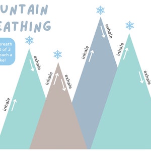 Breathing Exercise Mindfulness Cards for Kids, Child Emotions, Calming ...