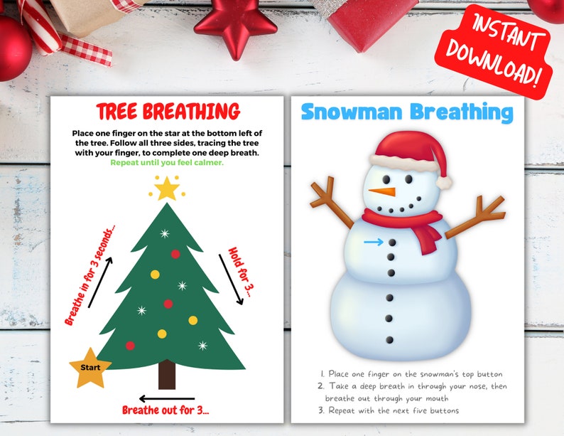 Breathing Exercise Cards, Mindfulness for Toddlers and Young Kids ...